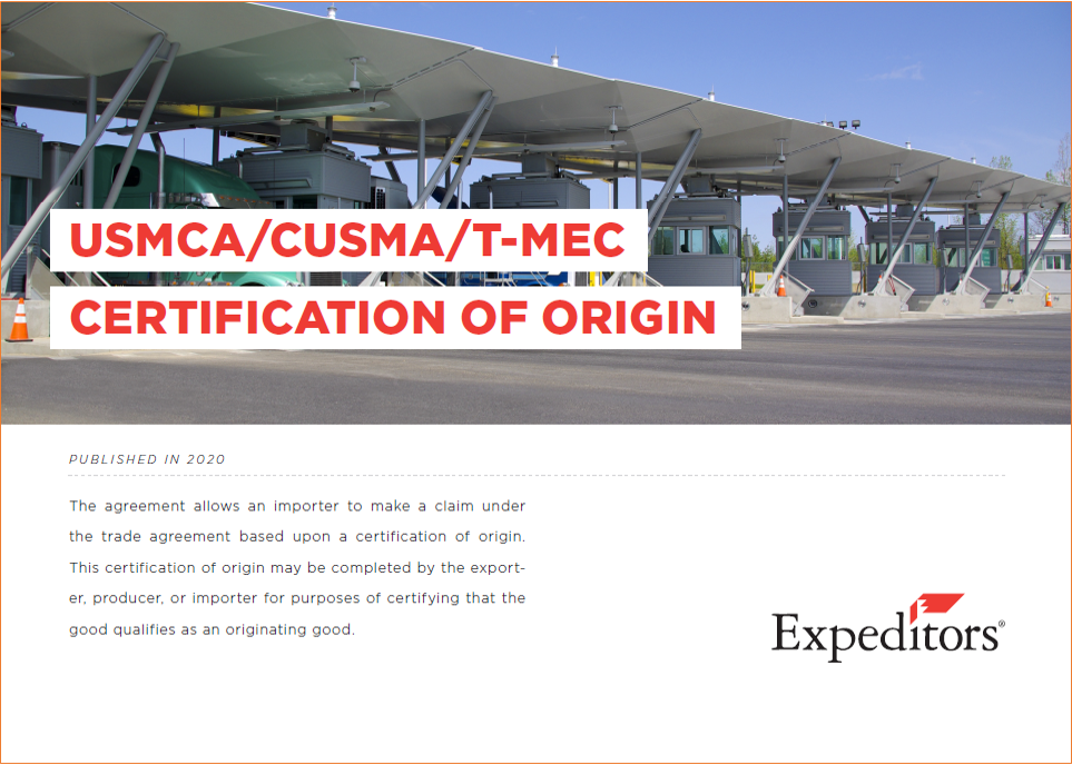Free resource on USMCA/CUSMA/T-MEC Certification of Origin